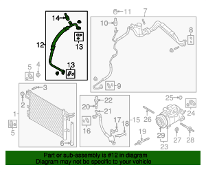 DA5Z-19A834-B 2013-2019 Ford A/C Refrigerant Suction Hose | Fairway ...