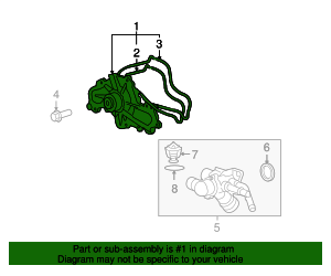CA51-15-010C - Engine Water Pump 2010-2015 Mazda | Mazda Wholesale Direct