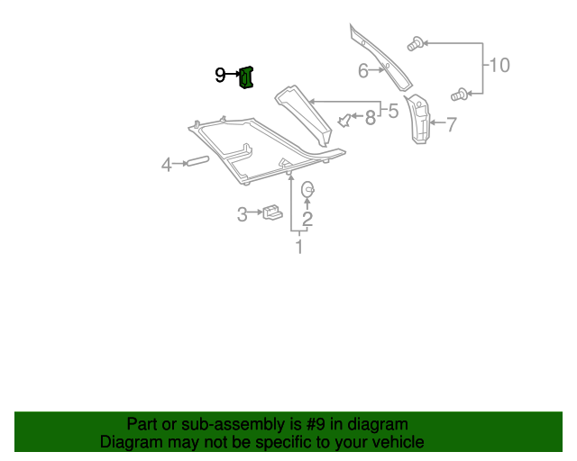 001-991-40-70 - Pillar Trim Clamp 2006-2019 Mercedes-Benz | Mercedes ...