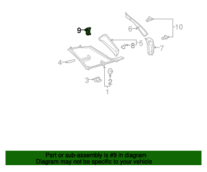 2006-2019 Mercedes-Benz Pillar Trim Clamp 001-991-40-70 | MB OEM Parts