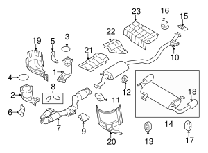 2009-2014 Nissan Murano Muffler Assembly Exhaust Sub 20300-1AA2A ...