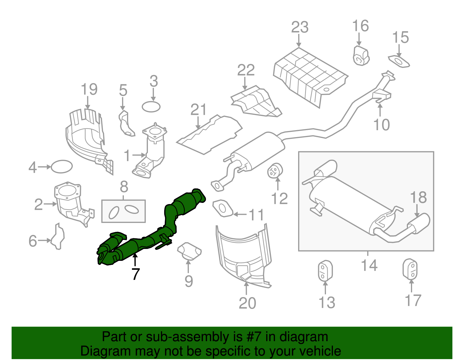 2009-2012 Nissan Murano Front Pipe 20020-1AA2B | Nissan Parts Plus
