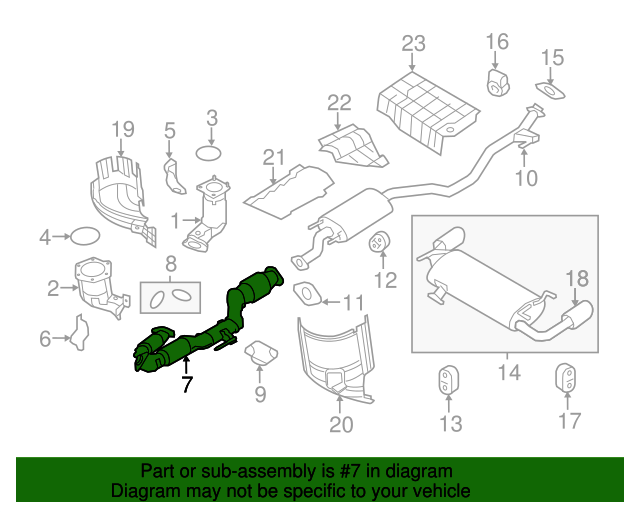 2009 Nissan Murano Front Pipe 20020-1AA2A | Riverside Nissan