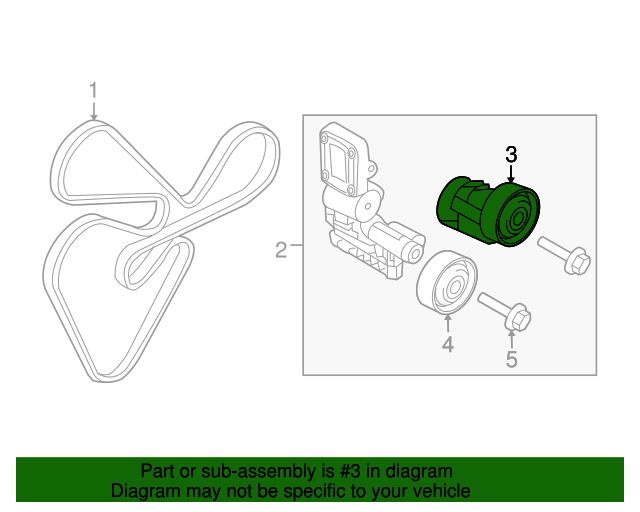 25281-25000 - Accessory Drive Belt Tensioner Assembly 2006-2015 Hyundai ...