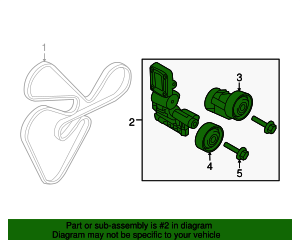 25280-2G000 - Accessory Drive Belt Tensioner Assembly 2006-2010 Hyundai ...