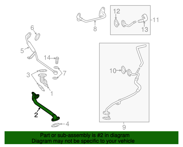 12705525 - Turbocharger Oil Lower Return Pipe 2017-2023 GM | Chevrolet ...
