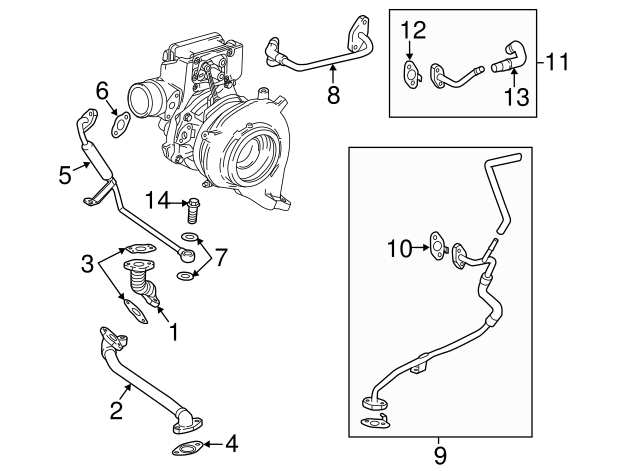 2017-2023 GM Turbocharger Coolant Return Pipe 12691899 | GM Parts Center