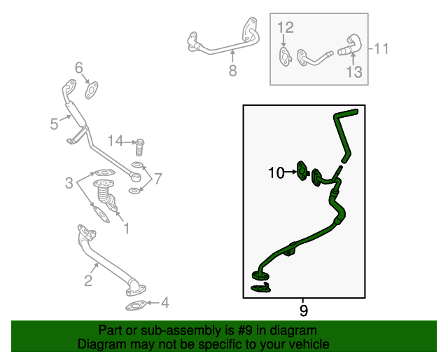 2017-2019 GM Turbocharger Coolant Feed Pipe 12691901 GM | GMPartsDirect.com