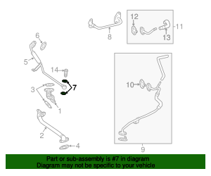2014-2023 GM Turbocharger Oil/Coolant Pipe Gasket 12662187 GM ...