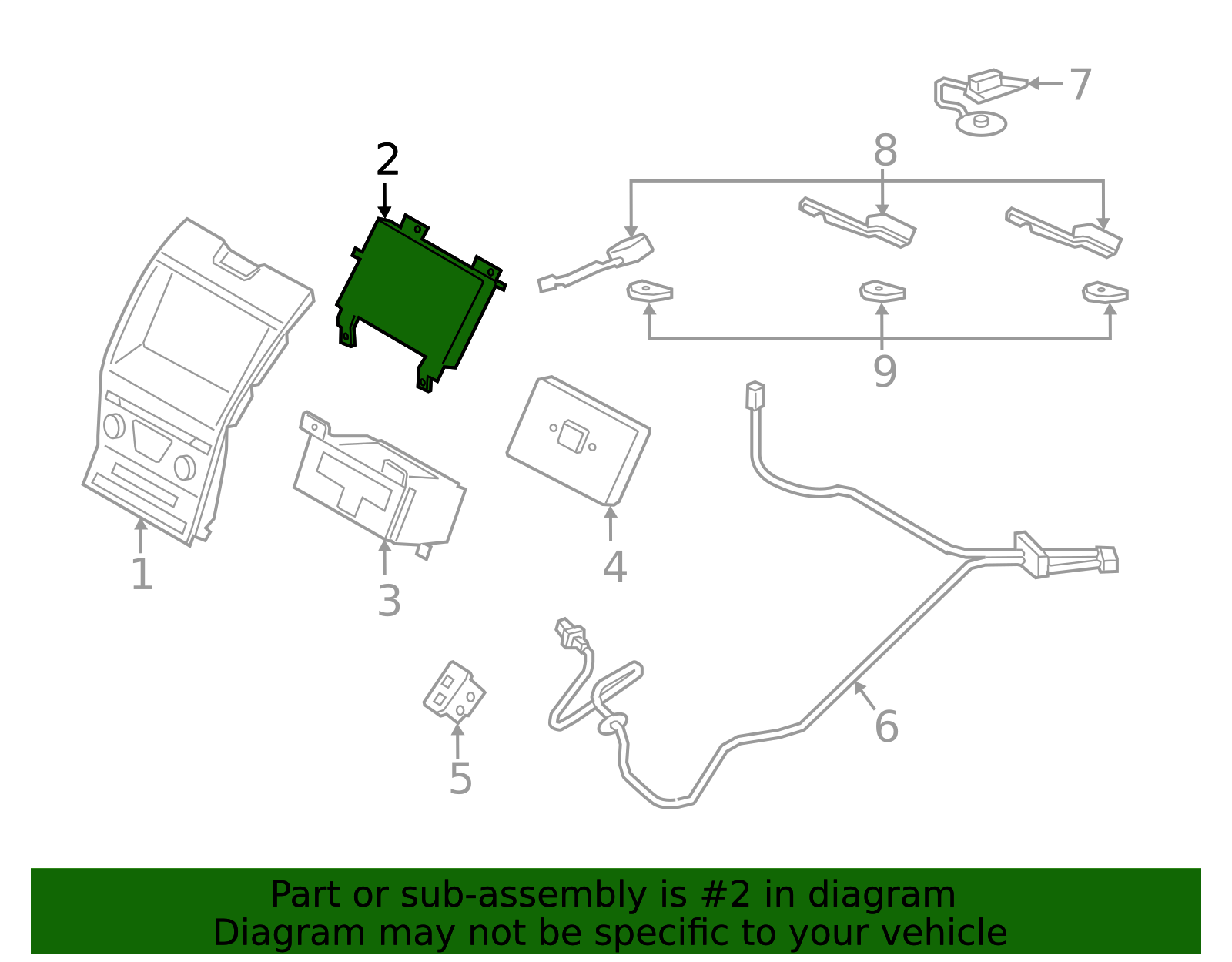 2019 Ford Edge Display Unit K2GZ-10D885-SA | QuirkParts