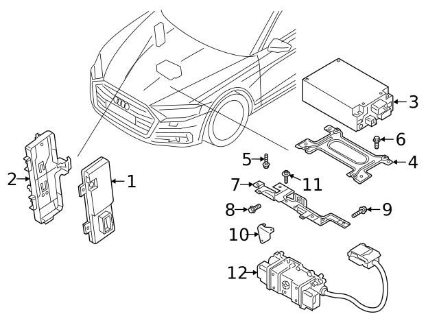 2019-2021 Audi Control Module 4KE-915-233-F | Audi USA Parts