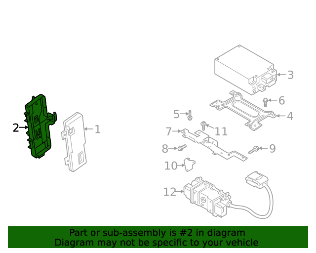 2019-2024 Audi Control Module Bracket 4KE-907-179 | Genuine Audi Parts