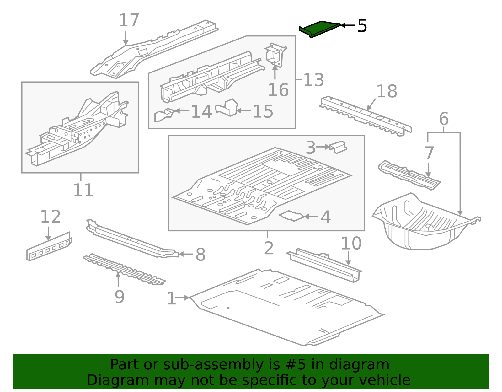 2017-2025 GM Passenger Side Rear Wheelhouse Inner Panel Extension ...