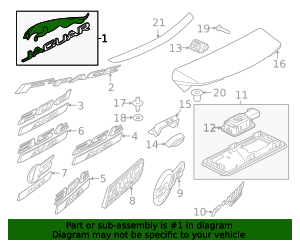 T4A15451 - Hatch Emblem 2017-2023 Jaguar | AutoNationParts.com