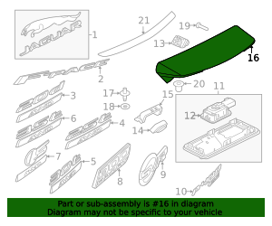 2017-2023 Jaguar F-Pace Spoiler T4A13832LML | OEM Parts Online