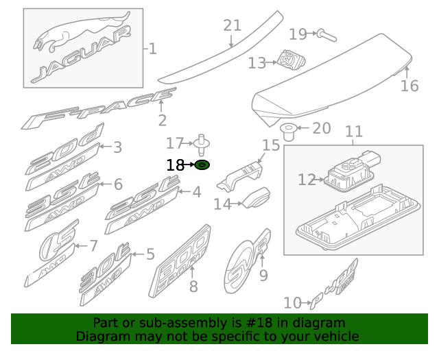 2005-2024 Jaguar Under-Body Shield Screw C2C22719 | Jaguar Virginia Beach