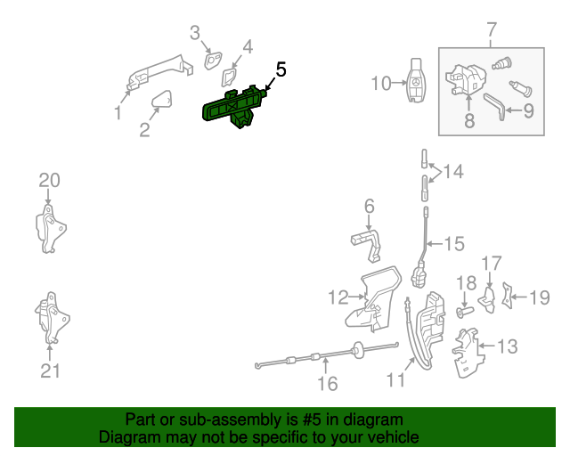 2012-2020 Mercedes-Benz Handle Base 204-760-27-34 | MB OEM Parts