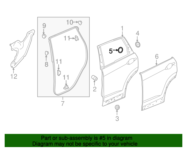 2013-2024 Honda Door Shell Seal 91657-SP0-000 | OEM Parts Online