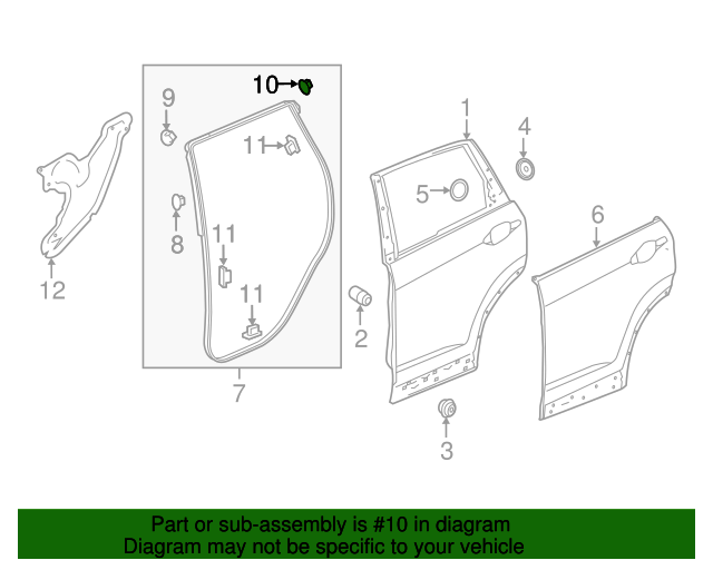 2010-2024 Honda Door Weather-Strip Clip 91568-TA5-003 | Cheaper Honda Parts