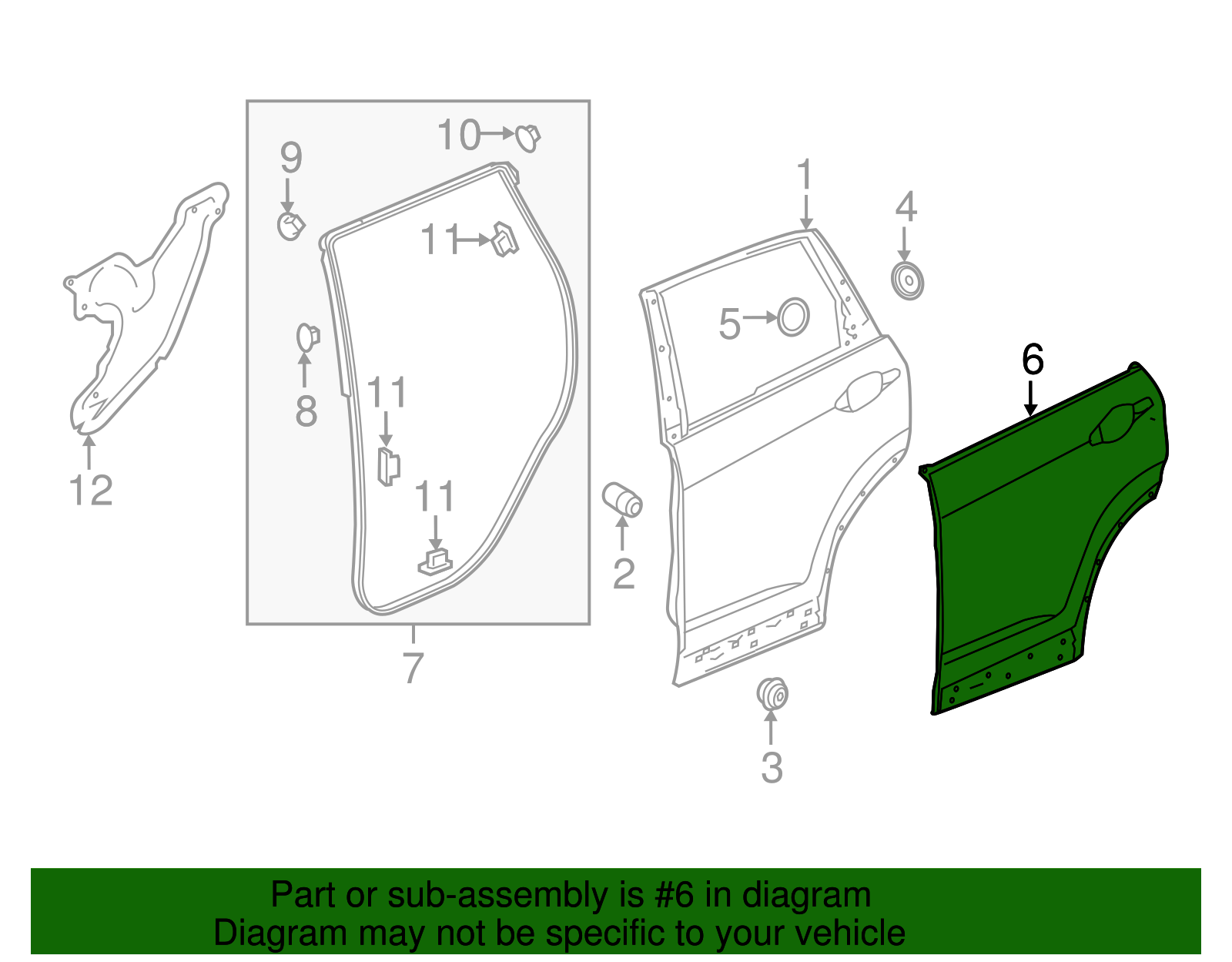 2017-2022 Honda CR-V Outer Panel 67611-TLA-A00ZZ | Honda Factory Parts