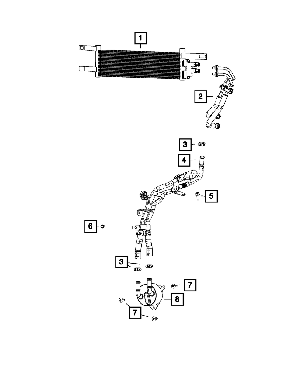 2018-2022 Jeep Compass Transmission Oil Cooler 68373829AA | Mopar eStore