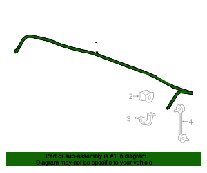 52300-T2F-A11 - Stabilizer Bar 2013-2017 Honda Accord | Honda Parts Online
