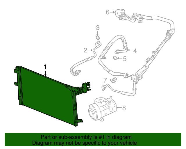 2018-2021 Jeep A/C Condenser 68314789AC | TascaParts.com