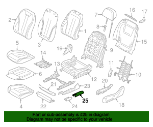 52-20-7-408-219 - Cover, seat rail, rear left 2016-2023 BMW ...