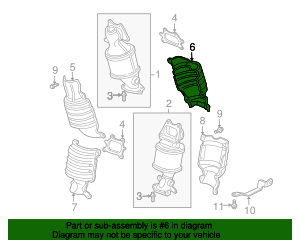 Genuine OEM Acura - Converter Shield Part# 18120-RCA-A00 | Acura Parts ...