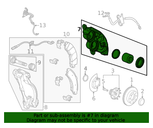 2020-2024 GM Caliper (Replaces Part Number 13529541) 13543458 GM ...
