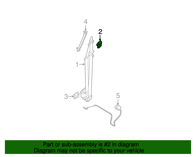 2004-2021 Nissan Belt & Retractor Upper Cover 87844-7Y001 | Nissan ...