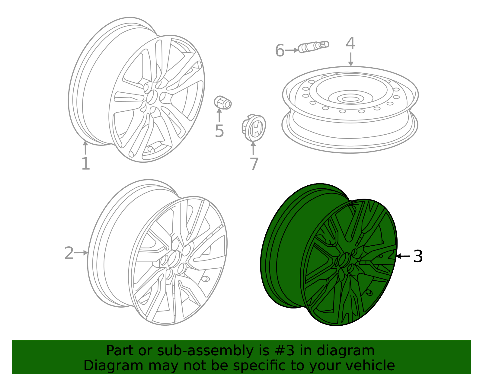 42700-TG7-C92 - Disk Aluminum Wheel (20X8J) (TPMS)(Aap) - 2019-2021 ...