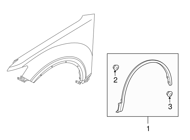 2003-2008 Infiniti Body Side Molding Clip 76847-CG005 | INFINITI Parts ...