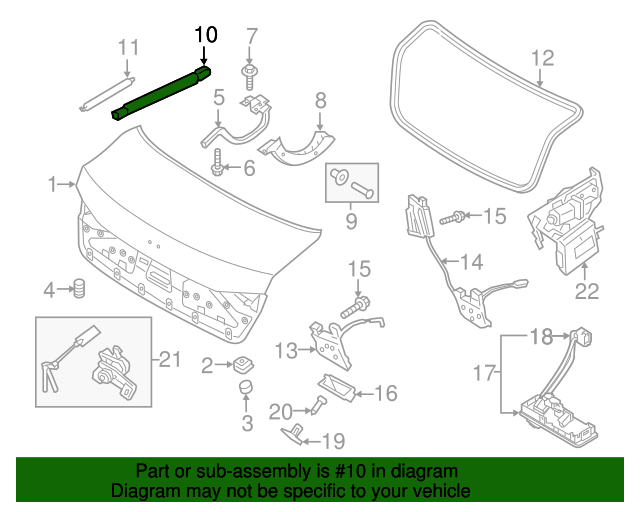 2019-2020 Genesis G80 Lifter Trunk Lid 81771-B1002 | OEM Parts Online