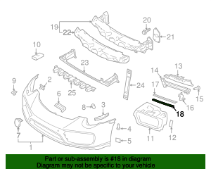 2017-2019 Porsche 911 Lower Molding 991-505-765-04-OK1 | Gaudin Porsche ...
