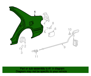 61611-AA050 - Quarter Panel - 2002-2006 Toyota Camry | OEM Genuine ...