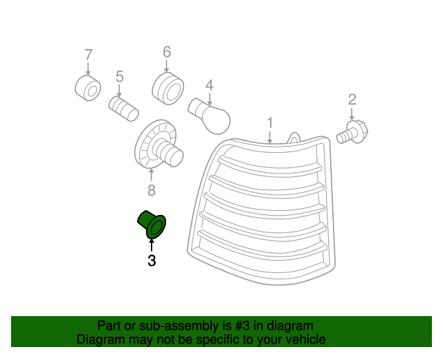 2006-2020 Ford Tail Lamp Assembly Nut -W711079-S300 | TascaParts.com