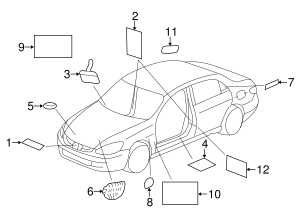 2013-2017 Honda Accord AC Label 80050-T2F-H00 | Cheaper Honda Parts