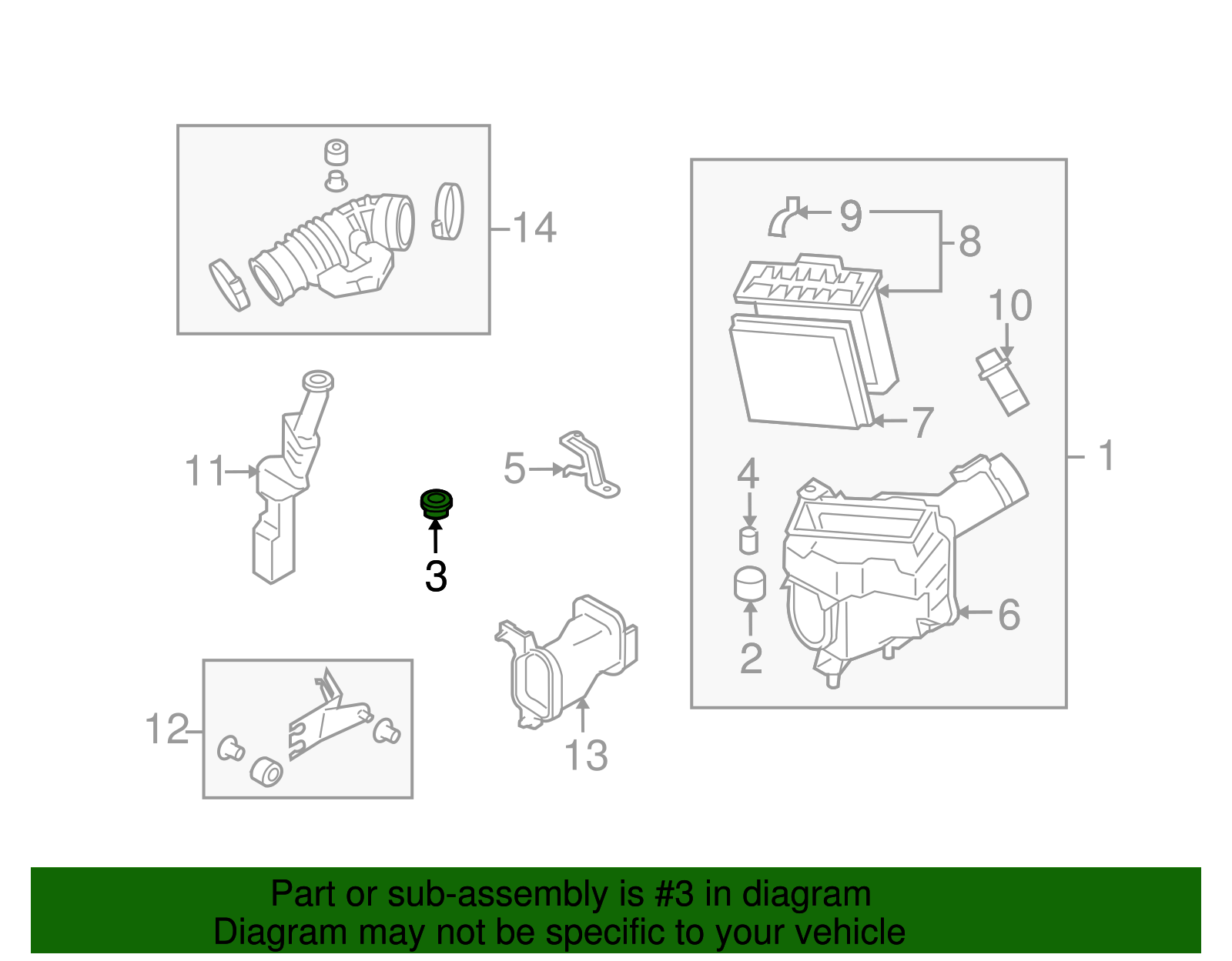 2006-2020 Infiniti Air Cleaner Assembly Lower Insulator 16557-AL50A ...