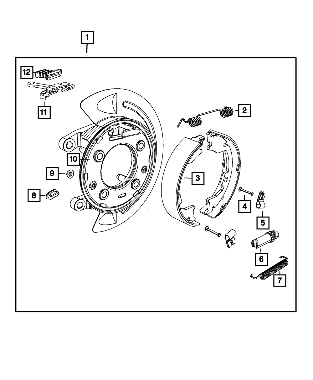 5154281ae - Parking Brake Adapter Assembly 2012-2018 Ram | AutoNation Parts