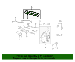 85212-0E010 - Wiper Blade 2004-2009 Lexus | Lexus of Stevens Creek Parts