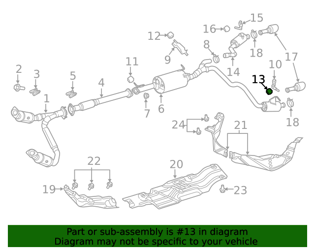 2019-2024 Ram 1500 Tailpipe Insulator 68519121AA | Mopar Parts Canada