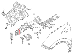 64525-D9000 - Front Mount Bracket - 2017-2022 Kia Sportage | Kia Auto Parts