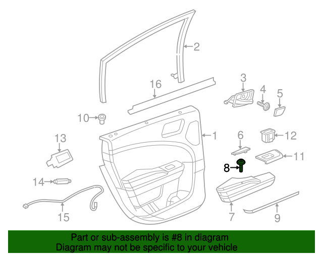 2011-2021 Mopar Armrest Screw 6509602AA | TascaParts.com