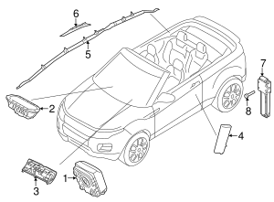 Genuine Head Air Bag Bracket for 2012-2019 Land Rover Range Rover ...