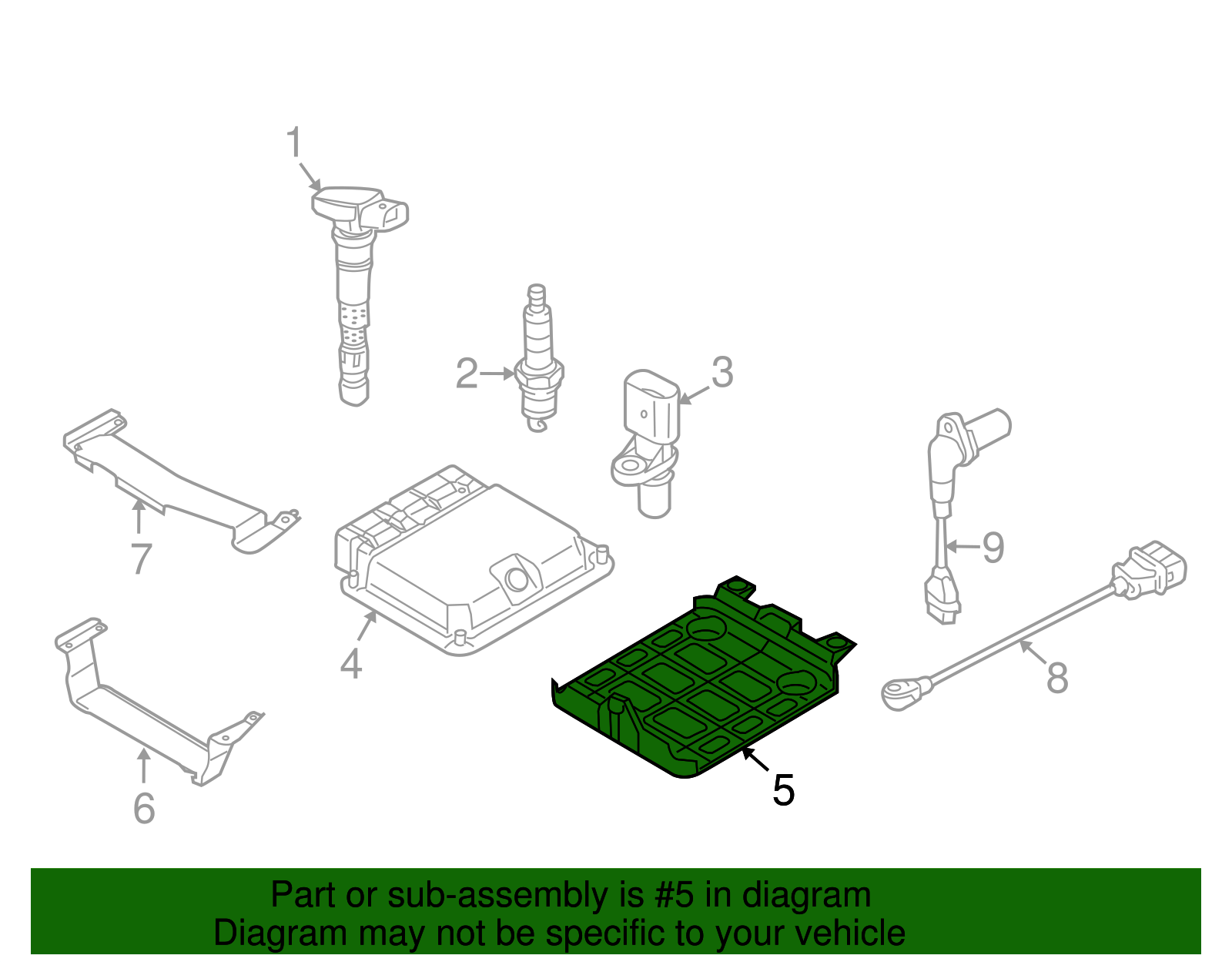2012-2013 Audi Bracket 8J0-906-331-C | Audi OEM Parts Guy