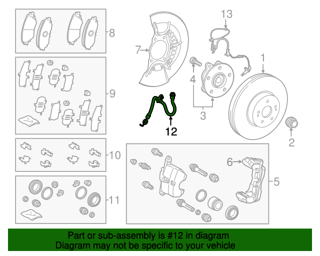2018-2024 Toyota Brake Hydraulic Hose 90947-A2104 | OEM Parts Online