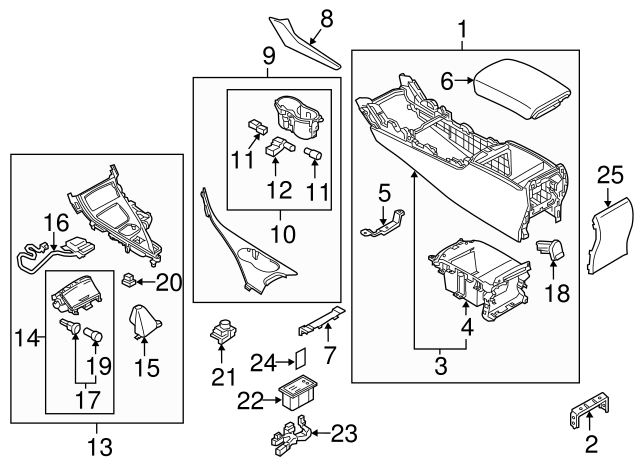 Indicator Assembly - Auto Transmission Control 96940-4GF0D | Infiniti ...