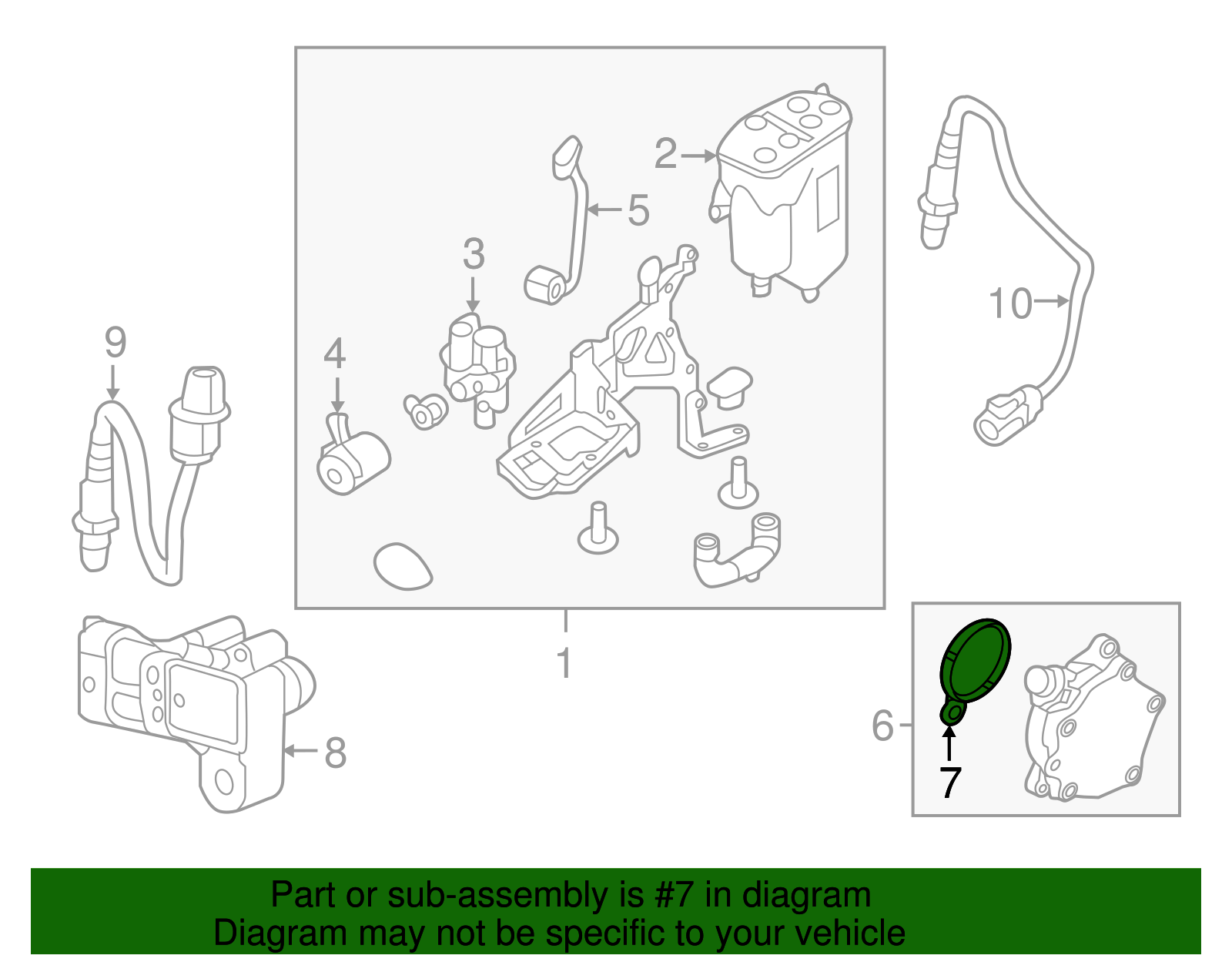 Genuine OEM A.I.R Pump Seal Part# LR039593 Fits 2012-2018 Land Rover ...