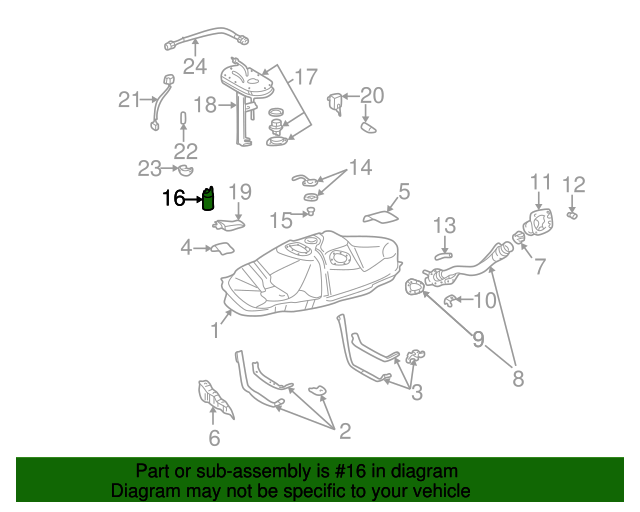 1995-2004 Toyota Tacoma Electric Fuel Pump 23220-0C010 | Toyota Parts ...